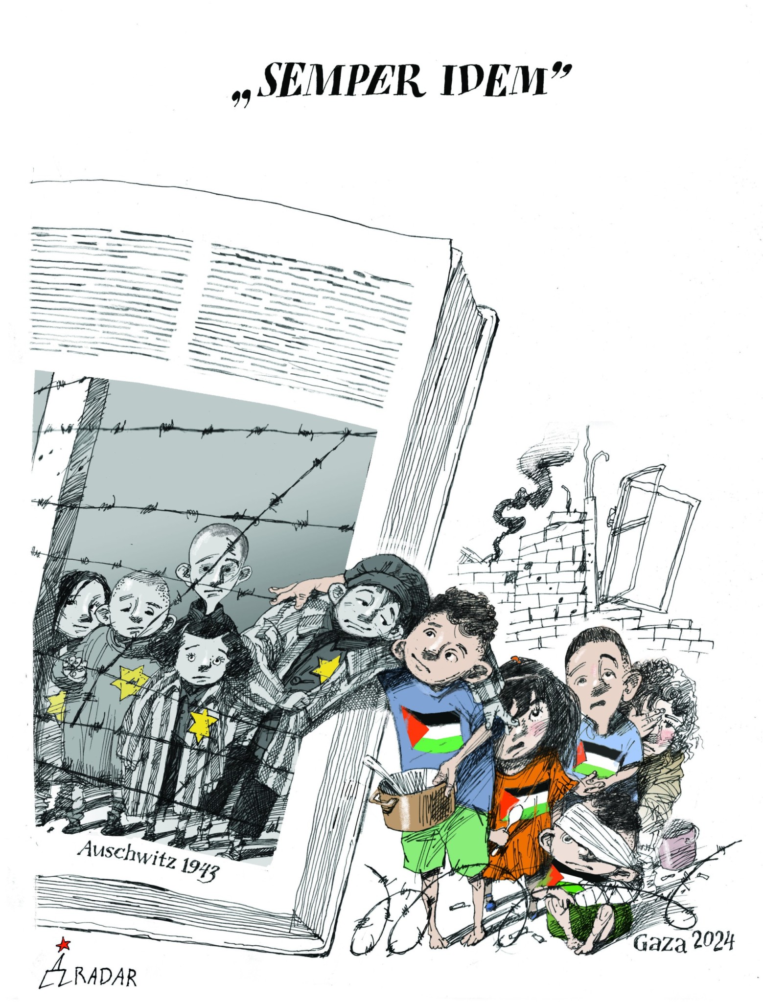 Dušan Petričić crta za Radar: Semper idem